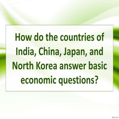 Southern and Eastern Asian Economic Systems | PPTX