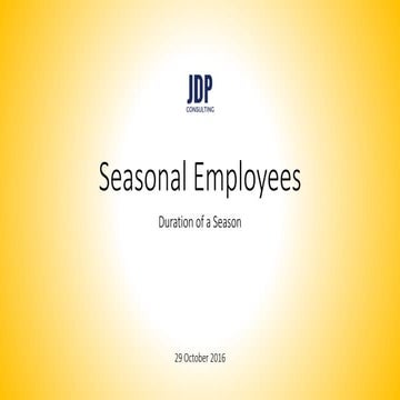 Seasonal Employees | PPT
