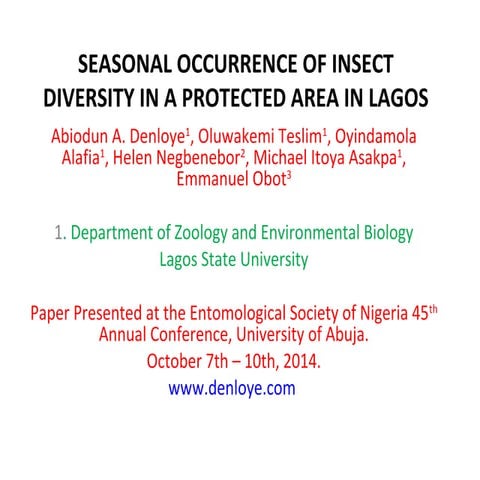 Basic Entomology - External Features of Insects | PPT