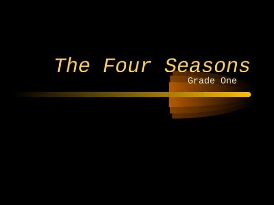 The four seasons | PPTX