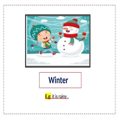 The Four Seasons of the Year - Flashcards with Exercises | PDF