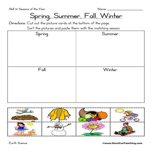 Seasons of-the-year-matching | PDF