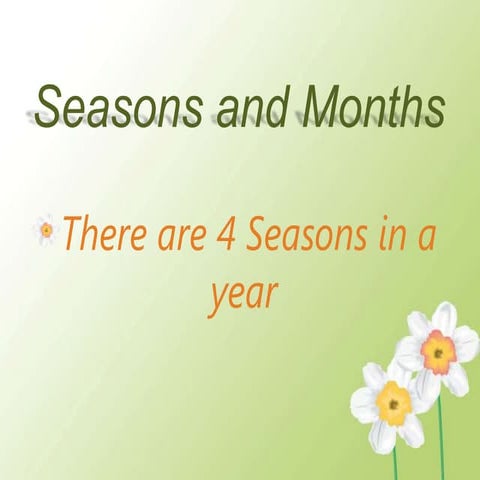 Seasons and months | PPTX