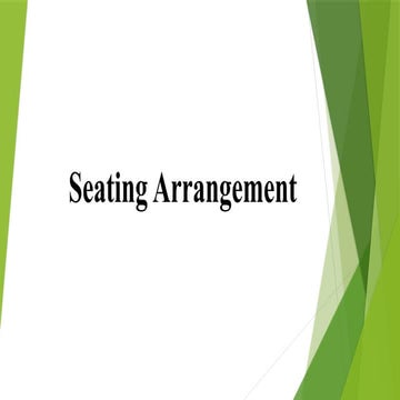 Seating Arrangement order.pptx for aptitude | PPTX