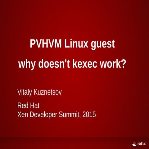 kexec / kdump implementation in Linux Kernel and Xen hypervisor | PDF