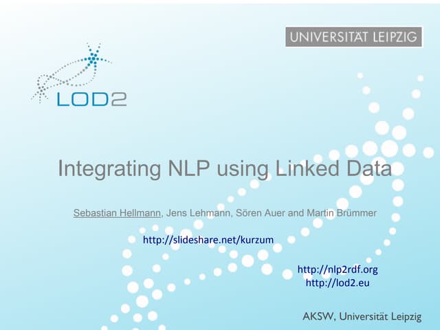 Integrating Nlp Using Linked Data Ppt
