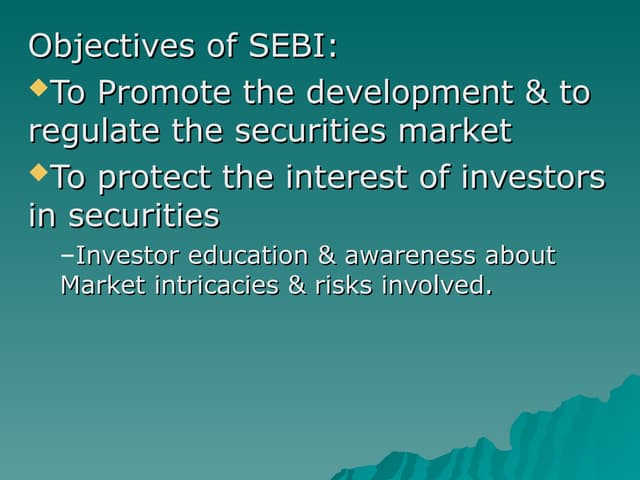 Sebi Roles For Ipo Of An Unlisted Company Ppt