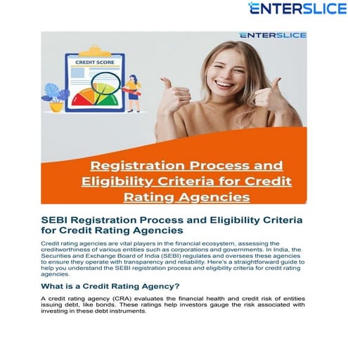 SEBI Registration Process and Eligibility Criteria for Credit Rating ...