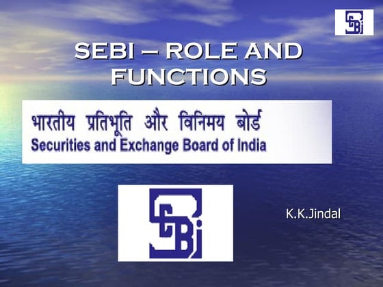 Role and functions of sebi | PPTX