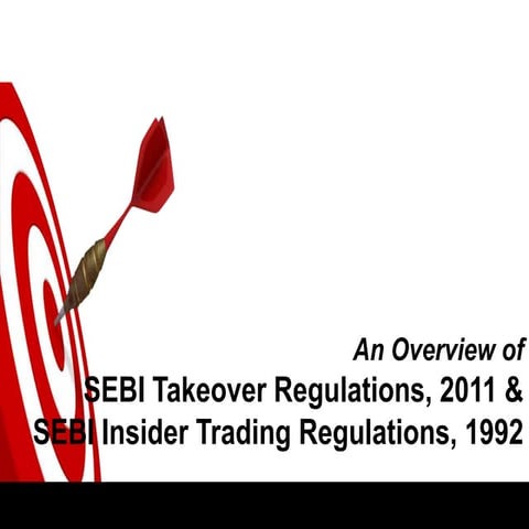 Sebi takeover & insider trading reg 230712 final | PPTX