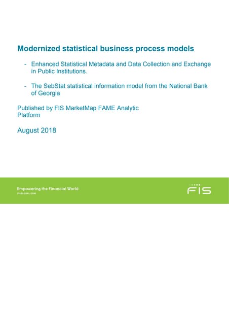 Modernized Statistical Business Process Models In Central Banks Pdf