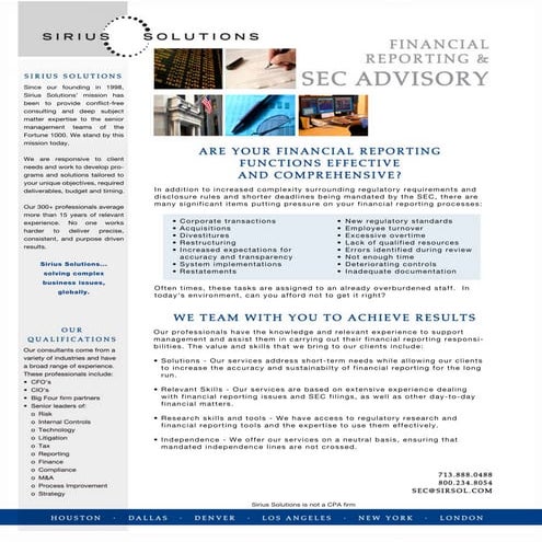 SEC Reporting overview | PDF