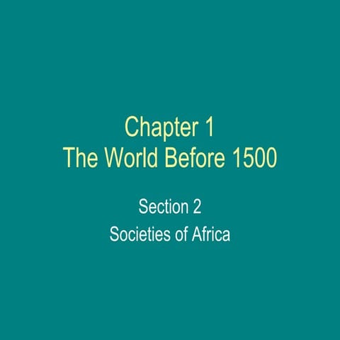 Sec. 2 Societies Of Africa | PPT | Islam | Religion & Spirituality