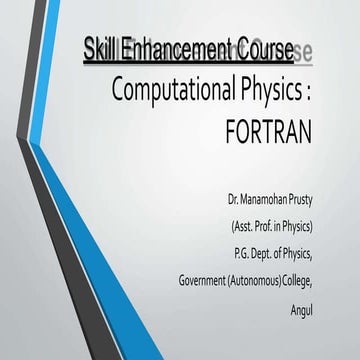 Fortran Theory And Basic Linux Fundamentals Ppt