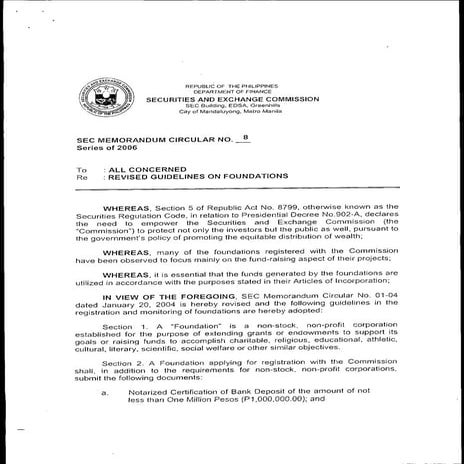 Sec memo-8s2006-foundations | PDF