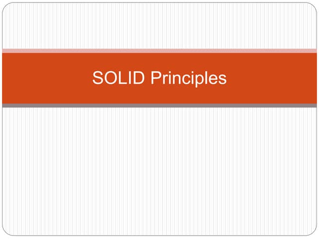 SOLID Principles Part 2 | PPTX