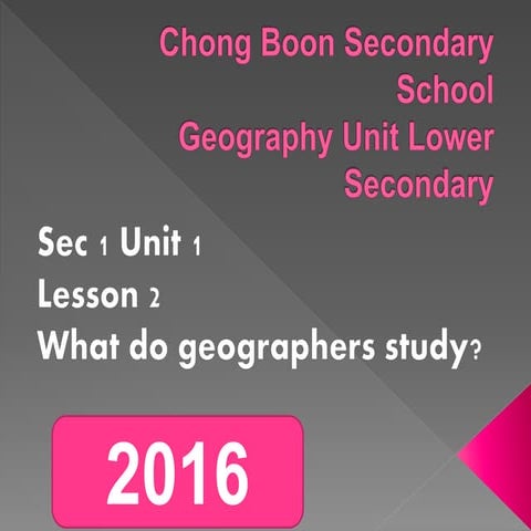 Sec 1 geog unit 1 lesson 2 | PPTX | Geography | Science
