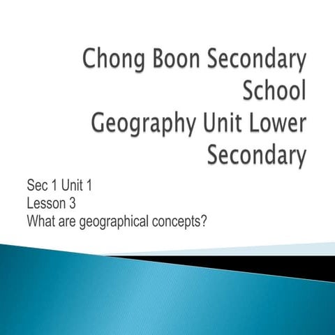 Sec 1 geog unit 1 lesson 3 | PPTX | Geography | Science