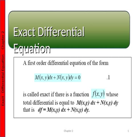 Sec 2.4 Exact Differential Eqauation.ppt