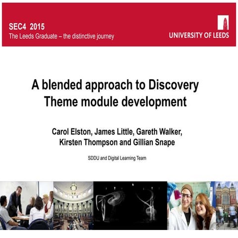 A blended learning approach to Discovery Theme module development | PPT