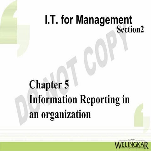 Information Reporting in an Organization | PPT