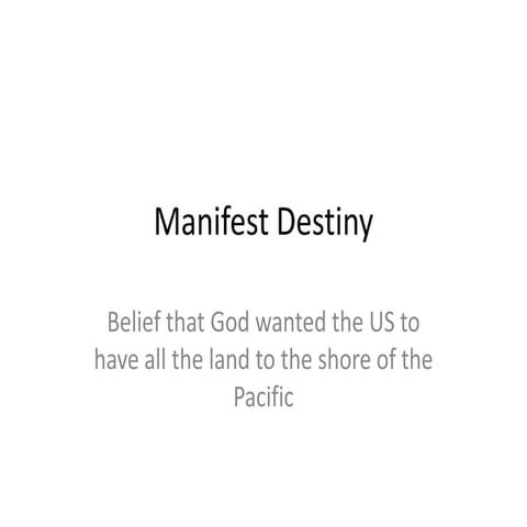 Manifest destiny | PPT