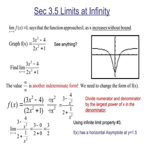 the 5 limits at Infinity a detailde illustartion | PPT