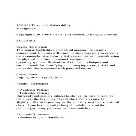 SEC401 Threat and VulnerabilityManagementCopyright ©201.docx