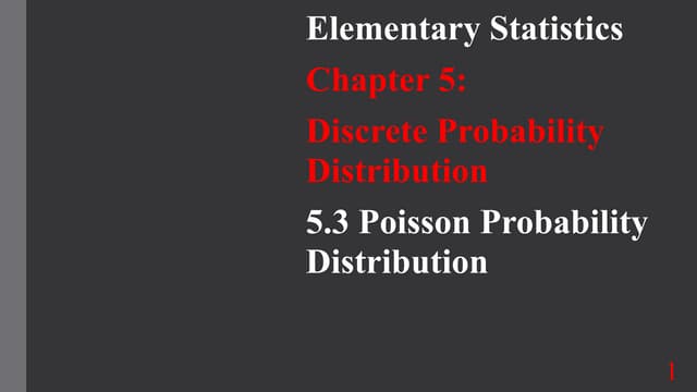 Poisson distribution | PPTX