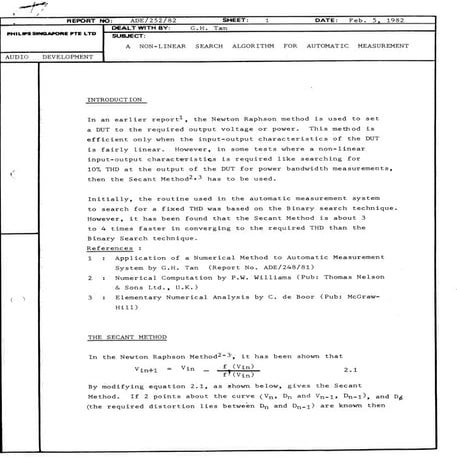 A Non-Linear Search Algorithm for Automatic Measurement System | PDF ...