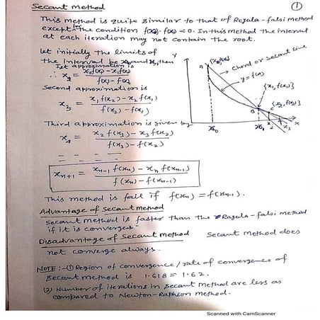 Secant method by Dr Amar Nath | PDF