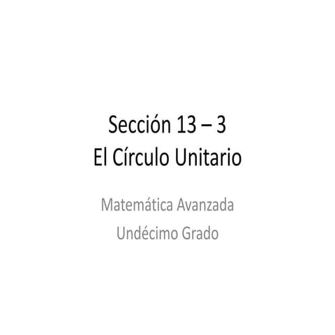 Círculo Unitario | PPTX