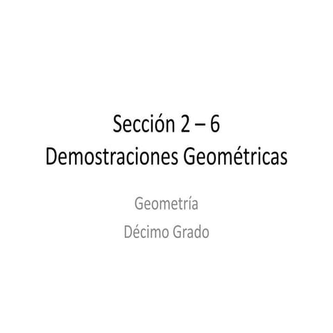 Demostraciones Geométricas | PPTX