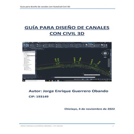 Secciones Transversales Canales Civil 3d Guía Pdf
