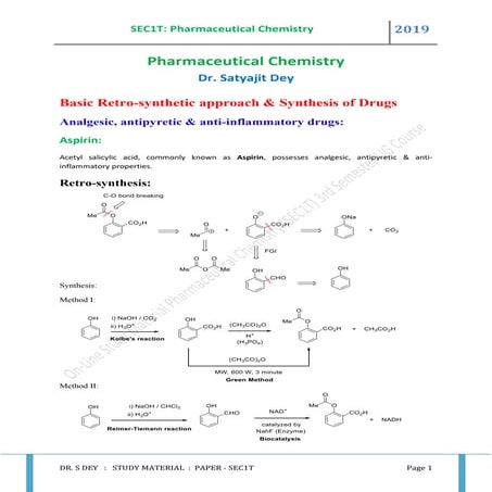 synthesis of Drugs | PDF