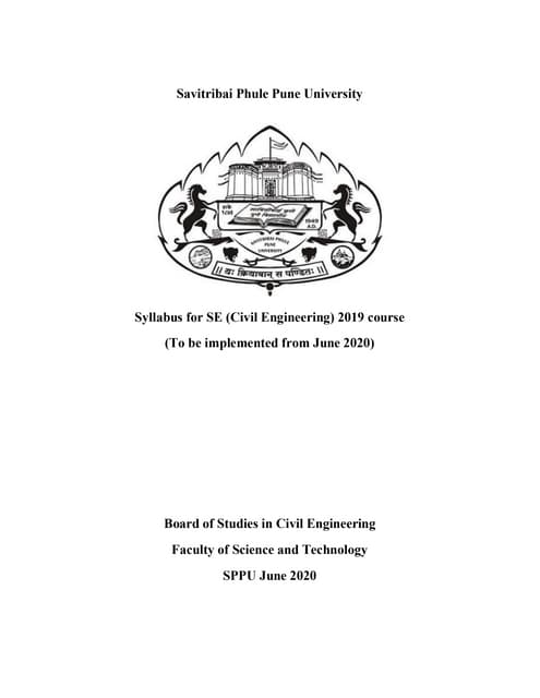 DBATU Civil Engineering Syllabus 2023-24 | PDF | Undergraduate Education | College Education