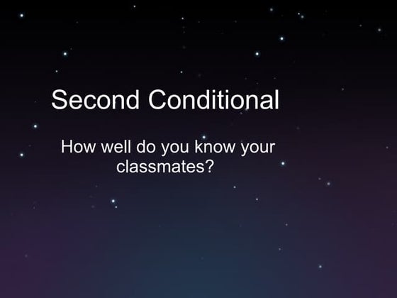 2nd. conditional | PPT