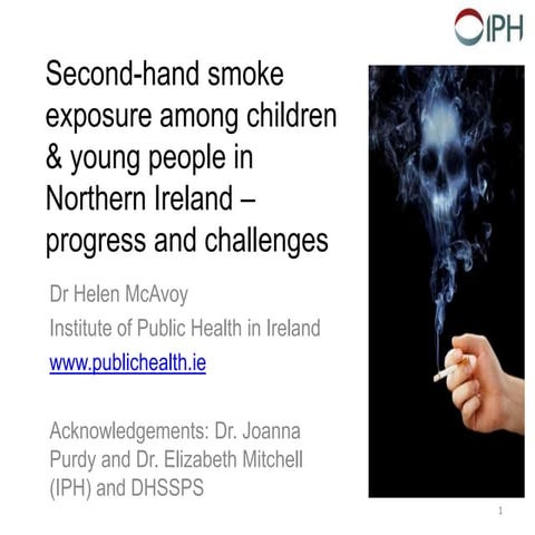 Second hand smoke exposure among children and young people | PPTX