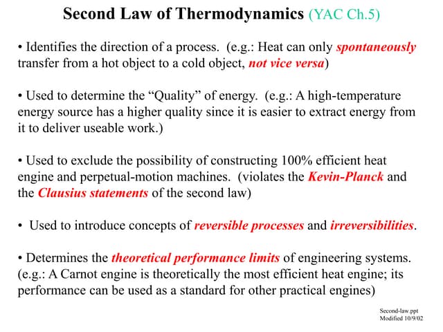 Second law of thermodynamic | PPTX