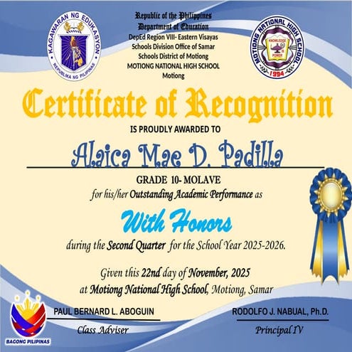 SECOND-QUARTER-PORTFOLIO-DAY-CERTIFICATES-2025-2026.pptx