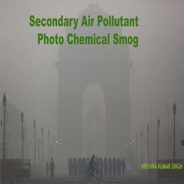 Photochemical formation of smog | PPTX