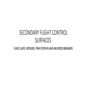 SECONDARY FLIGHT CONTROL SURFACES OF AIRCRAFT | PPTX