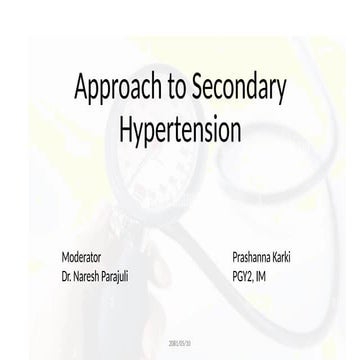Secondary Hypertension including causes and diagnosis.pptx