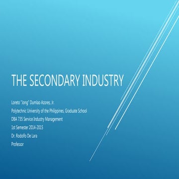 The Secondary Industry | PPTX