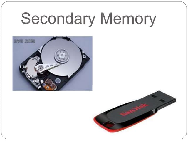 Secondary storage devices and