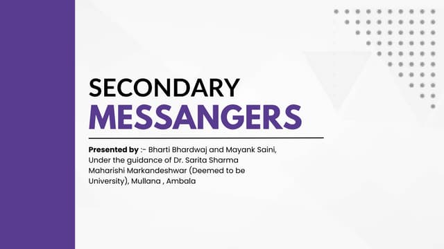 Second messenger system | PPTX