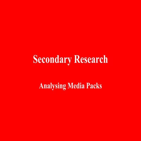 Secondary research | PPT