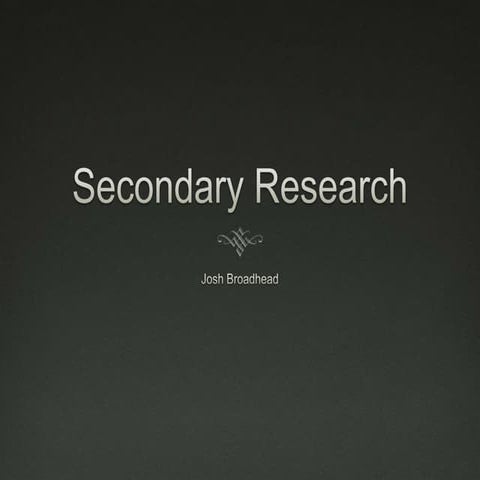 Secondary research | PPT
