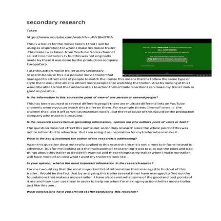 Secondary research | PDF
