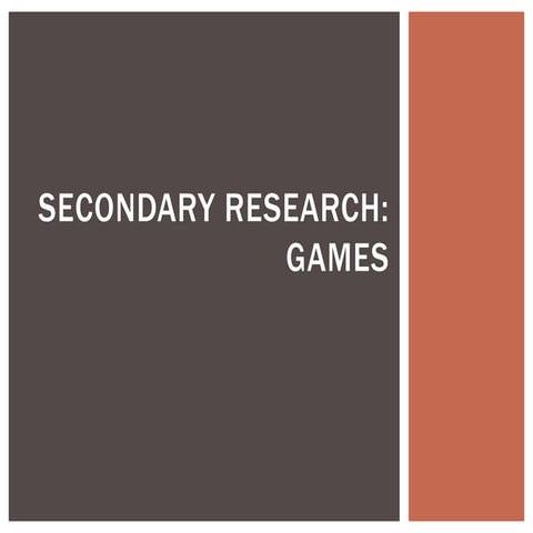Secondary research games | PPTX
